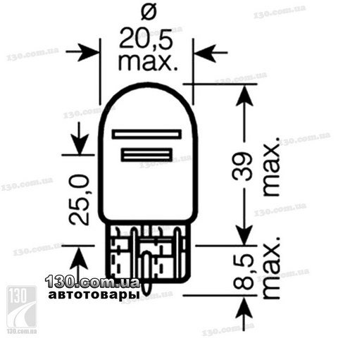 OSRAM W21/5W (7515) Original Spare Part — automotive halogen bulb